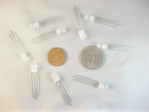 (Quantity 2) LED Bi-Color 2 Color Yellow/Green Liteon T-1 3/4 3-wire ...